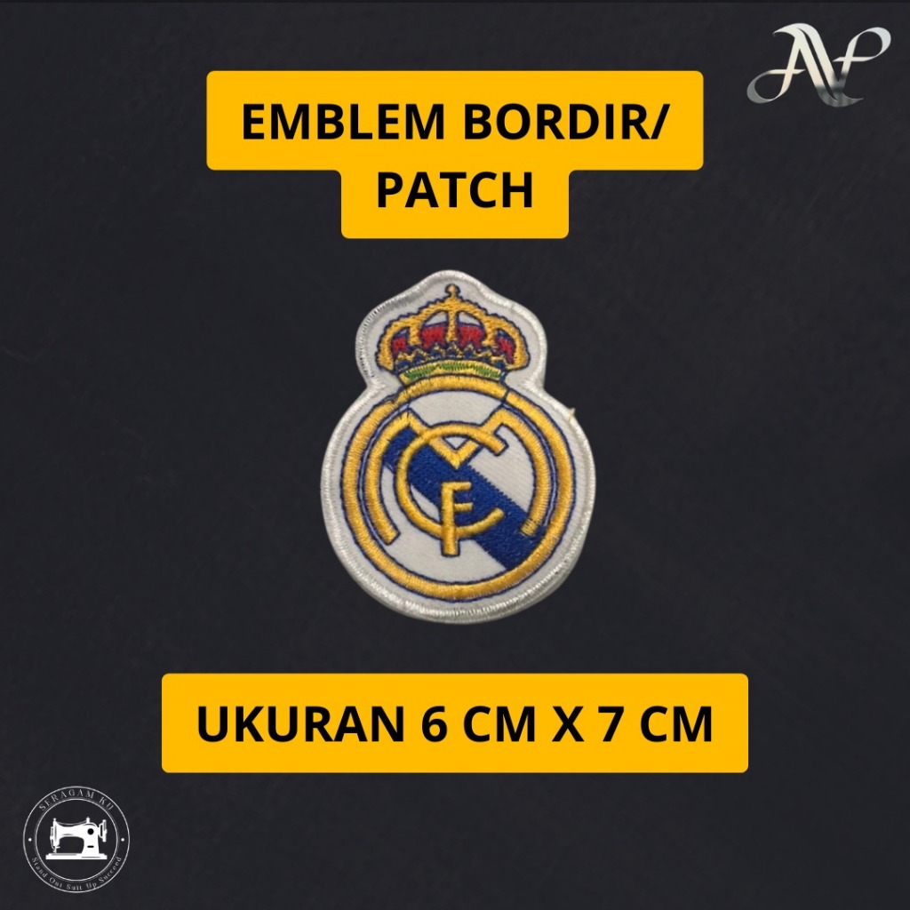 Real Madrid Logo Embroidery Patch Emblem | Shopee Malaysia