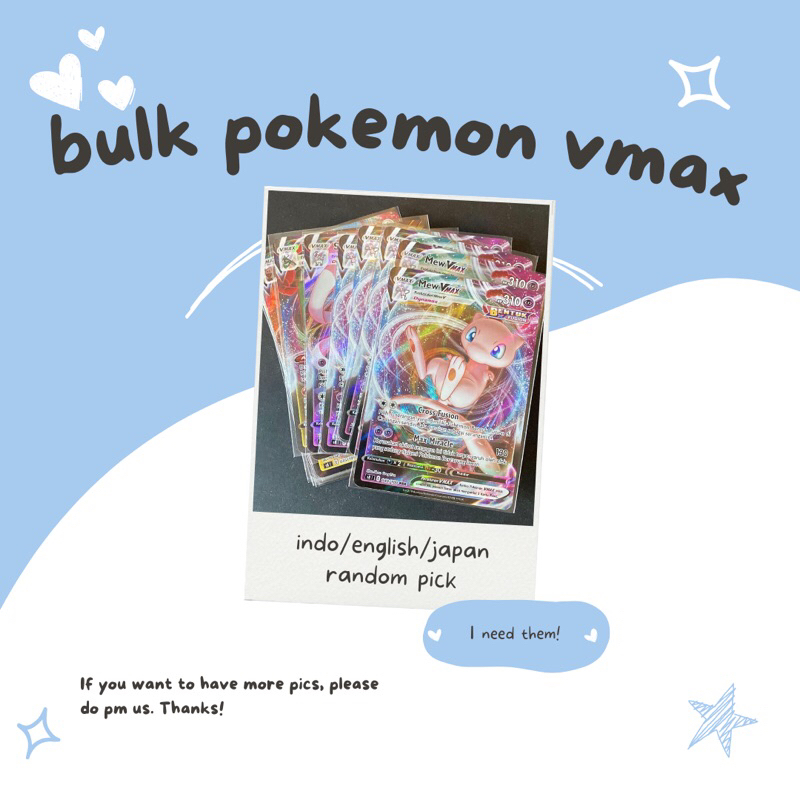 Random Bulk VMAX Pokemon TCG Indonesia/English/Japan | Shopee Malaysia