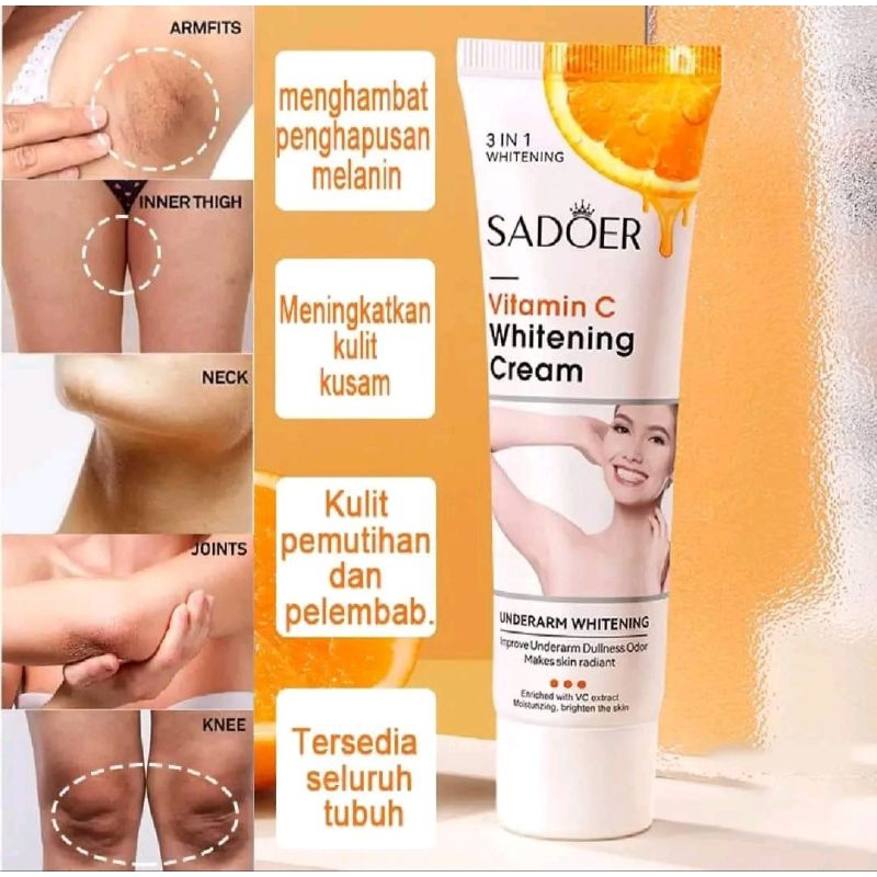 Sadoer Vitamin C Whitening Cream Underarm Natural Underarm Whitening Cream Whitening Body/Butt ...