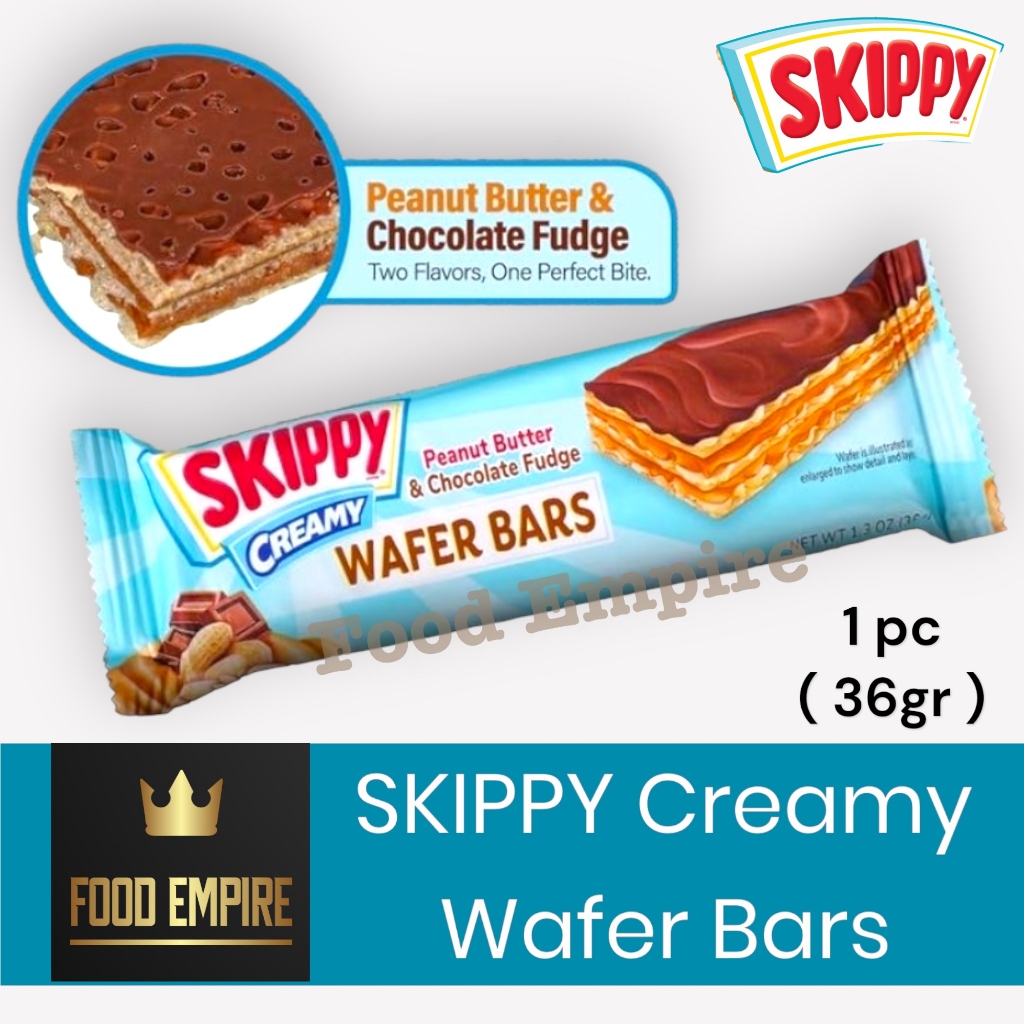 Skippy Creamy Peanut Butter & Chocolate Fudge Wafer Bar 36gram ...