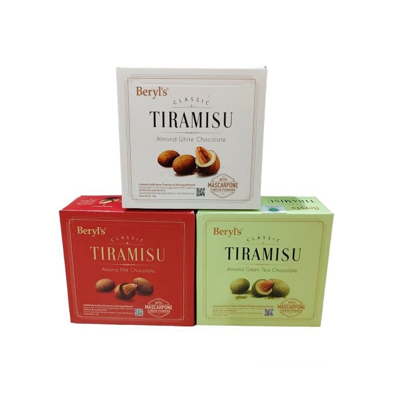 Beryls Classic Tiramisu Almond White Chocolate 65gr | Chocolate Beryls ...