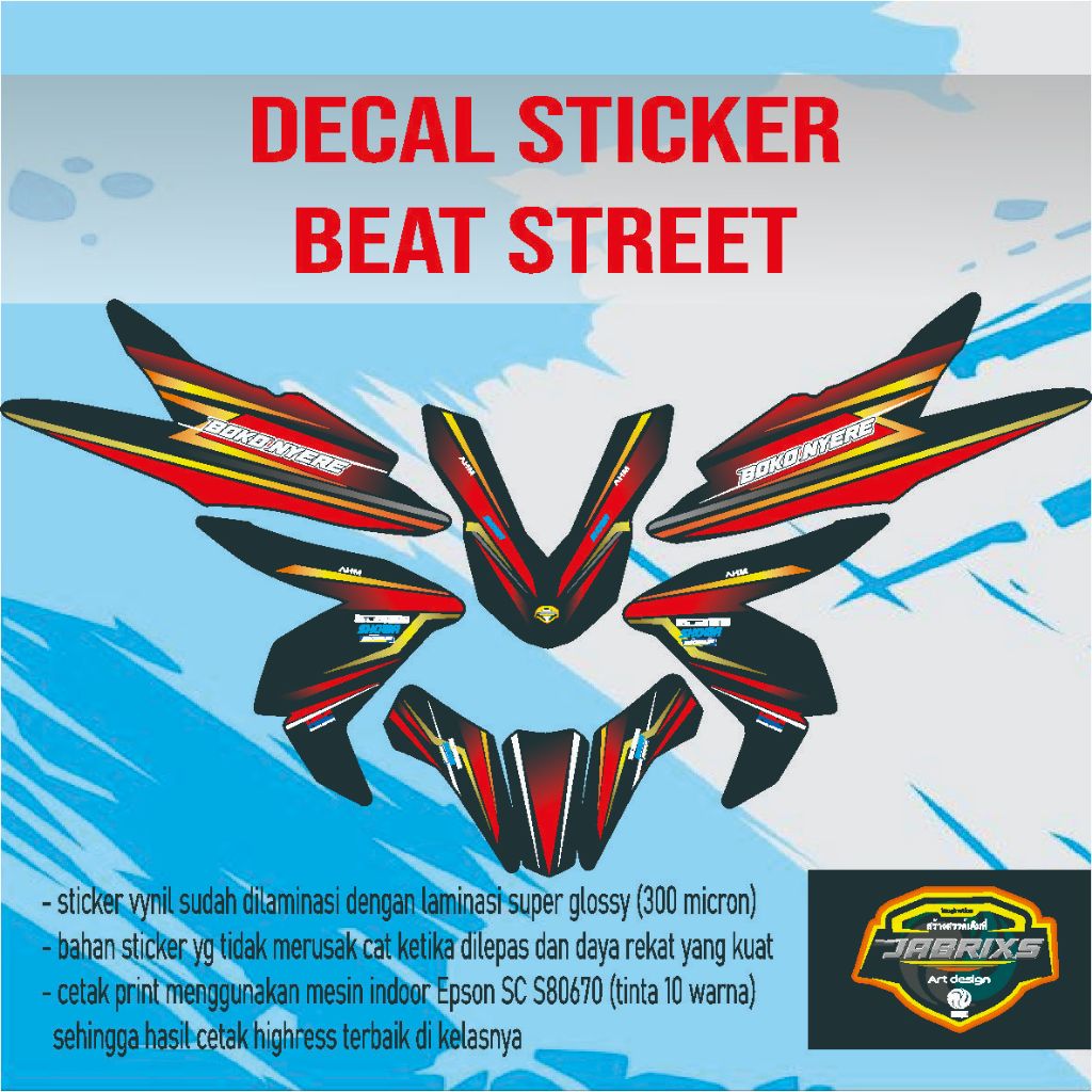 Decal sticker Beat Street New sticker | Shopee Malaysia