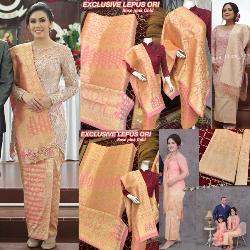 Songket Smooth Velvet Rose Gold, Pink,Peach, Salem,Lilac/ Exclusive ...