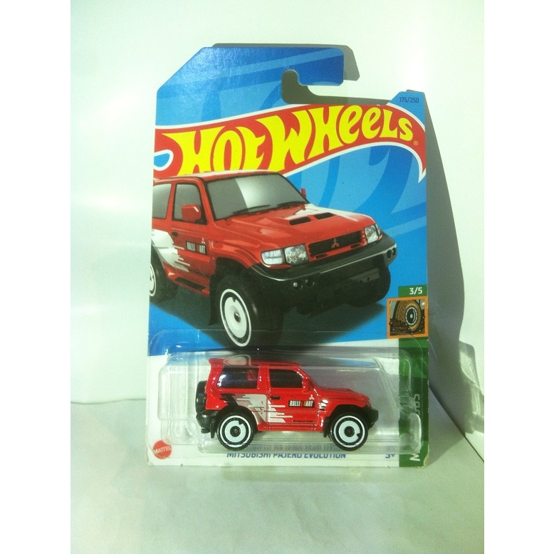 Hot Wheels. 2023 Mud Studs Mini Collection - 3. Mitsubishi Pajero Evolution. Red by MATTEL ...