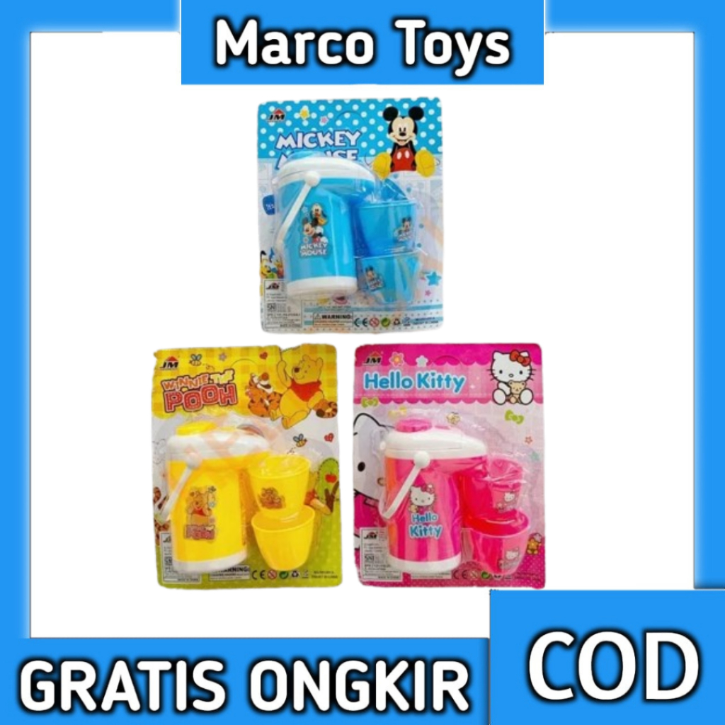 TERMOS Thermos Teapot Hello Kitty Mickey Mouse Winny The Pooh Glass Set ...