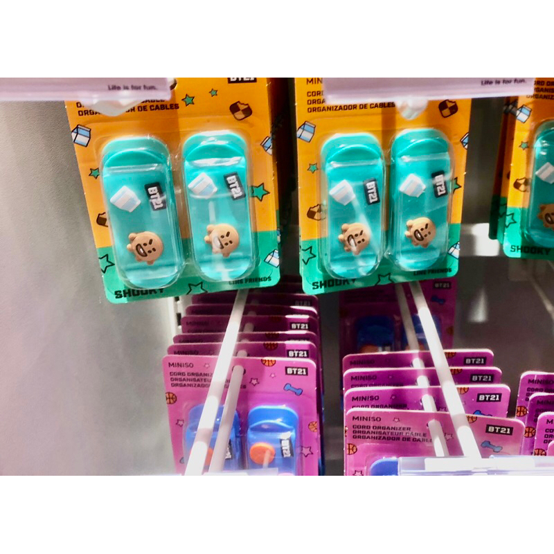 Miniso x BT21 Collection Cord Organizer Cable BTS Series (TATA, Chimmy ...
