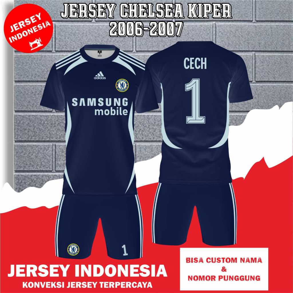 Chelsea Goalkeeper Football Jersey 2006-2007 Retro - UEFA Champions ...