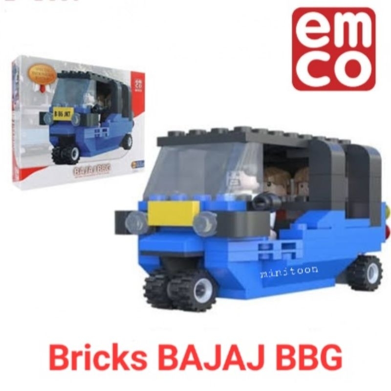 Bajaj BBG EMCO BRICKS Indonesian Bajaj Shaped Block Stacking Toy ...