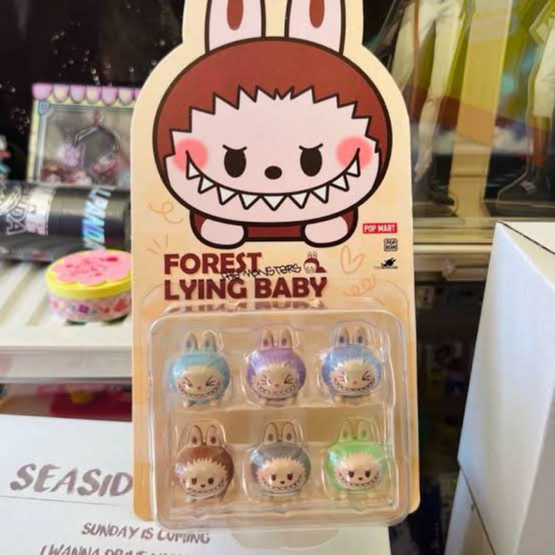 Pop bean Labubu Forest lying baby original pop mart | Shopee Malaysia