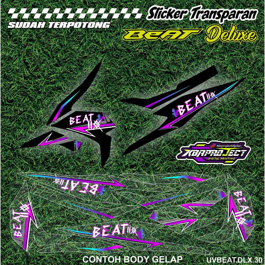 Beat DELUXE Transparent STRIPING Sticker PREMIUM Cool Motorcycle Trim ...