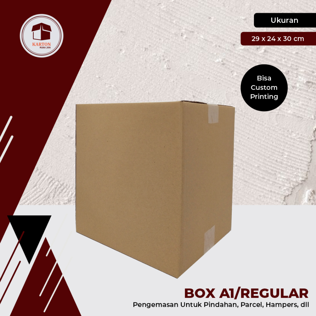Box A1/REGULAR UK. 29 x 24 x 30 cm - packing cardboard/plain box ...