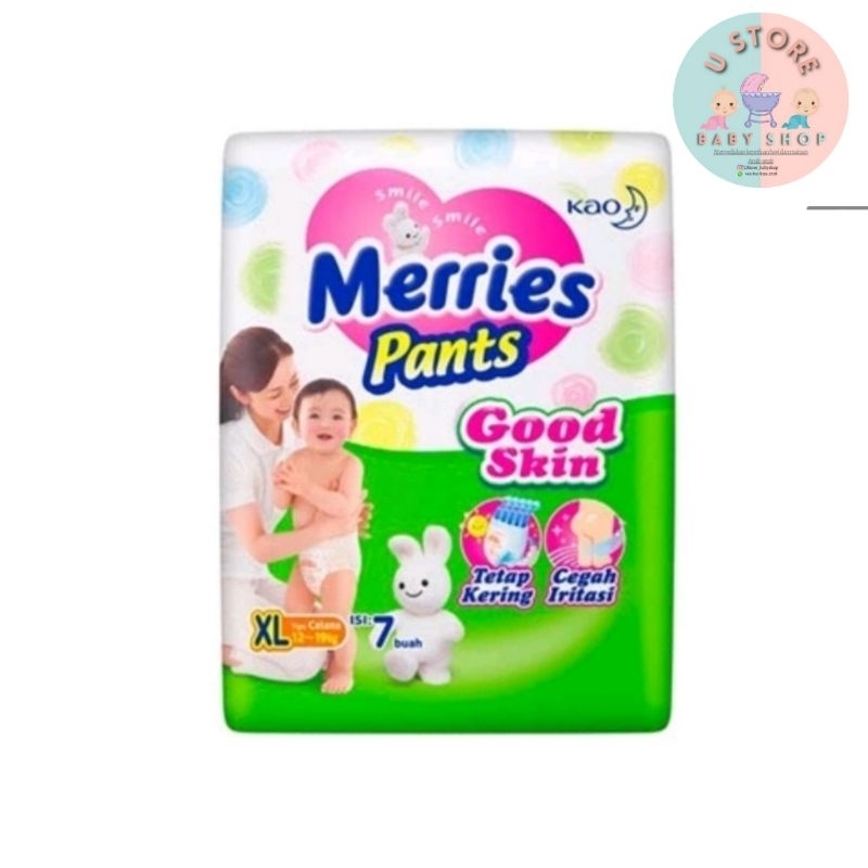 Merries Pants Good Skin XL 7 Baby Diapers Merries XL 7's (12 - 19kg ...