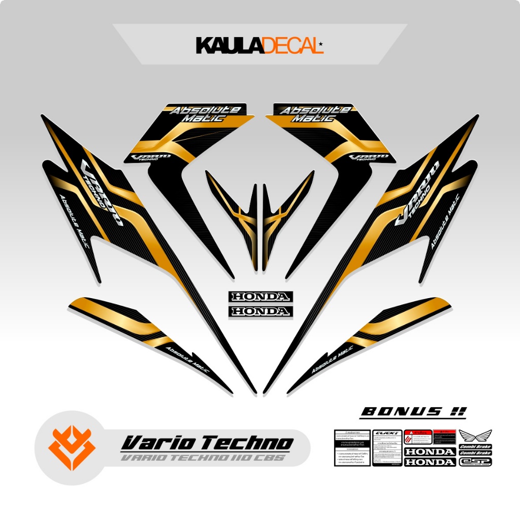 Striping VARIO TECHNO 110 CBS MOTIF 32 / VARIO KARBU 110 / CLICK 110 ...