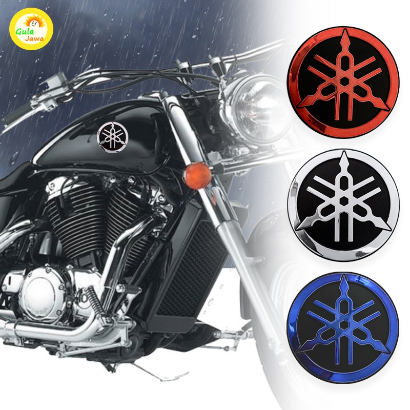 Yamaha Emblem Large Titanium Emblem / Yamaha Titanium Logo Diameter 5cm ...