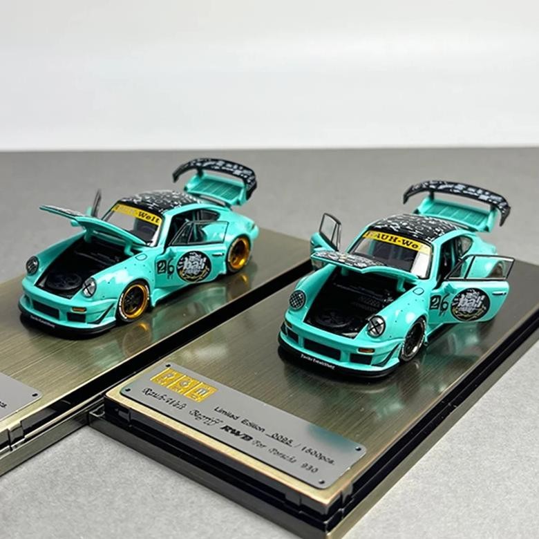 Pgm 1 64 911 930 993 RWB Tiffany Blue Diecast model car Limited ...