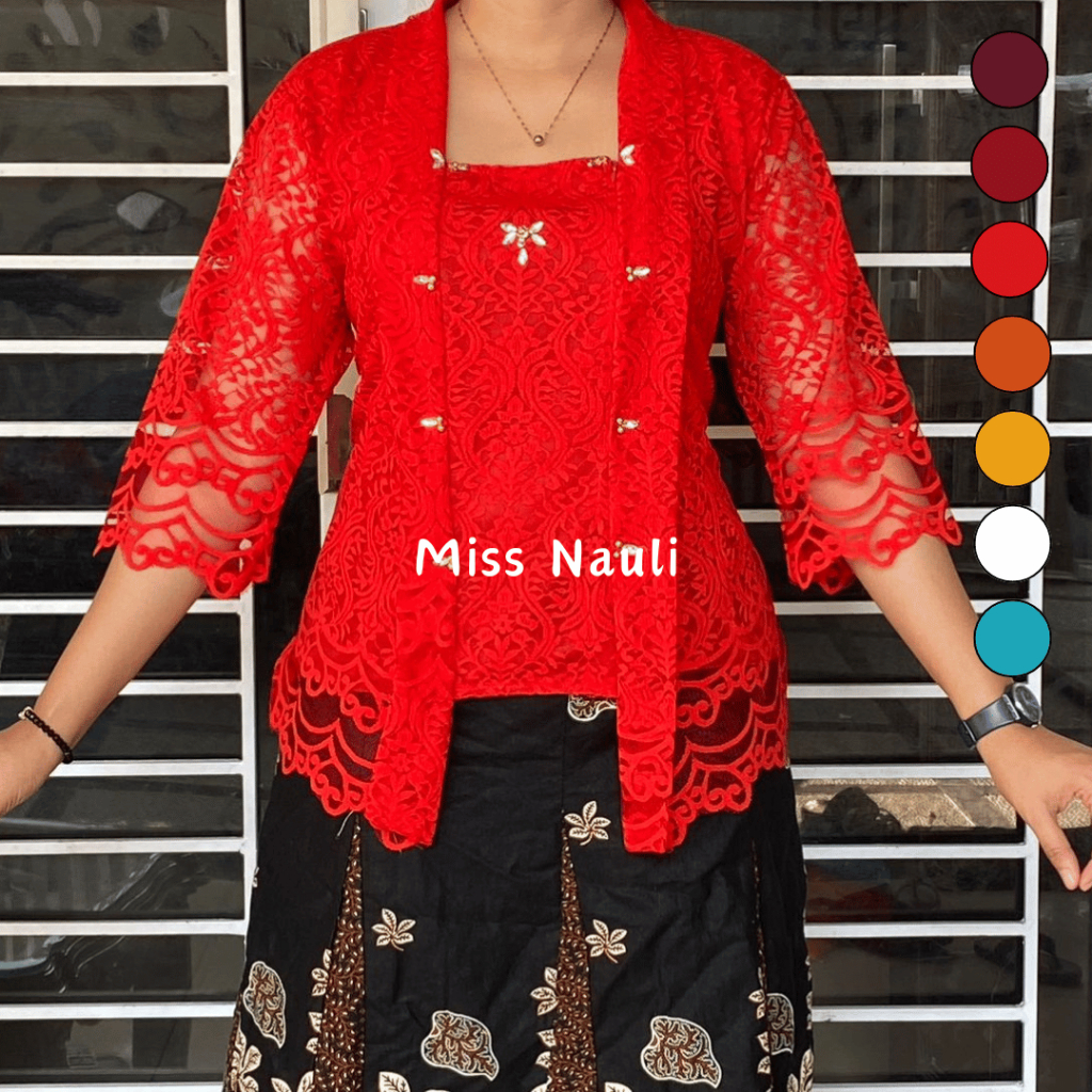 New Kutu Sequin Model Women's Brocade Kebaya Top By Miss Nauli | Shopee ...