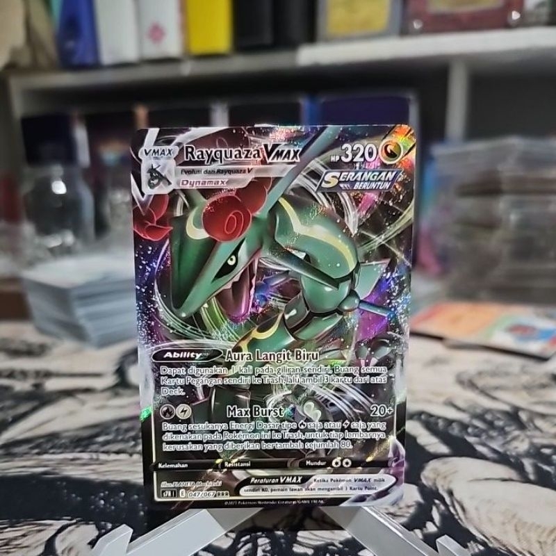 Rayquaza vmax rrr pokemon Card tcg indonesia original | Shopee Malaysia