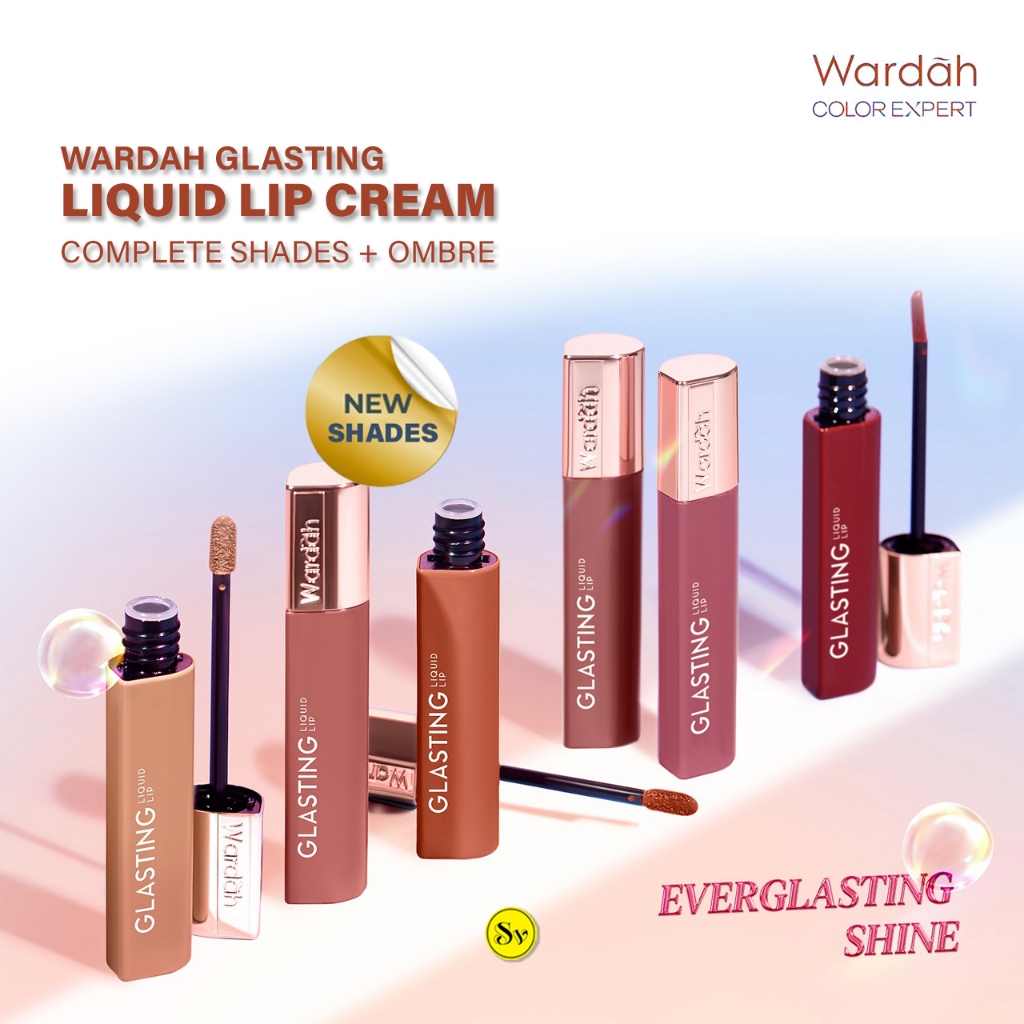 Wardah Glasting Liquid Lip 15 Colors Plus Ombre - Light Non-Stick ...