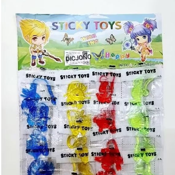 Jelly Throwing Stick Toys / Sticky Toys Lizards, Sea Animals ...