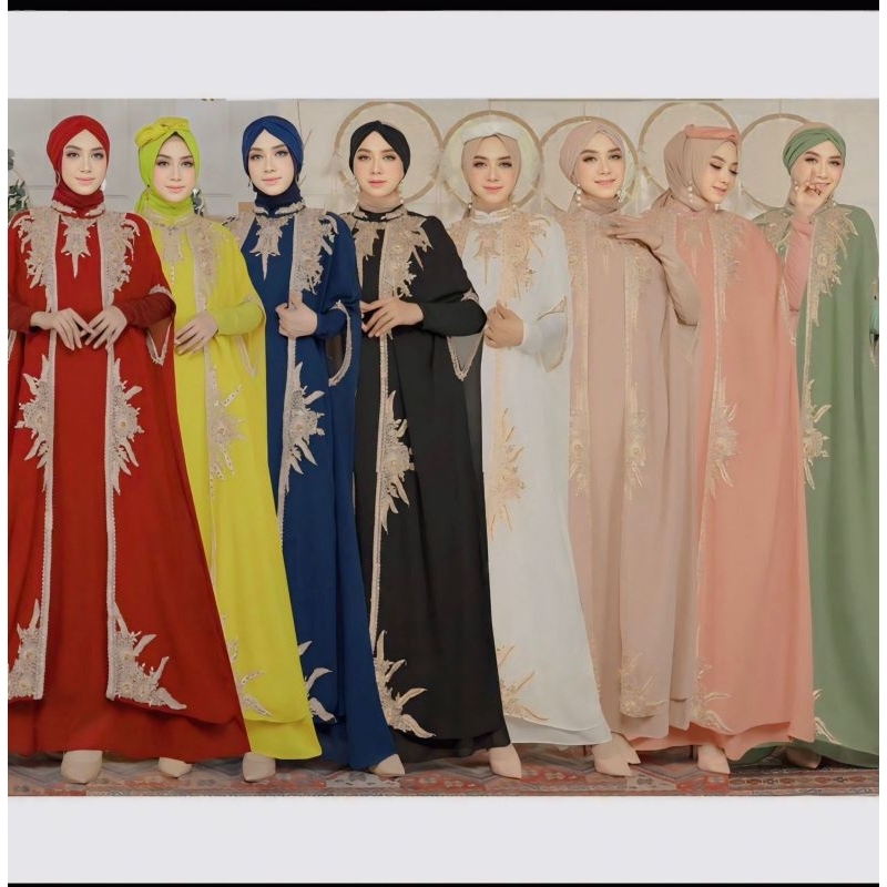 Kaftan MAYA Tille Chiffon Material Soganb COLLECTION/GAMIS SYARI/Plain ...