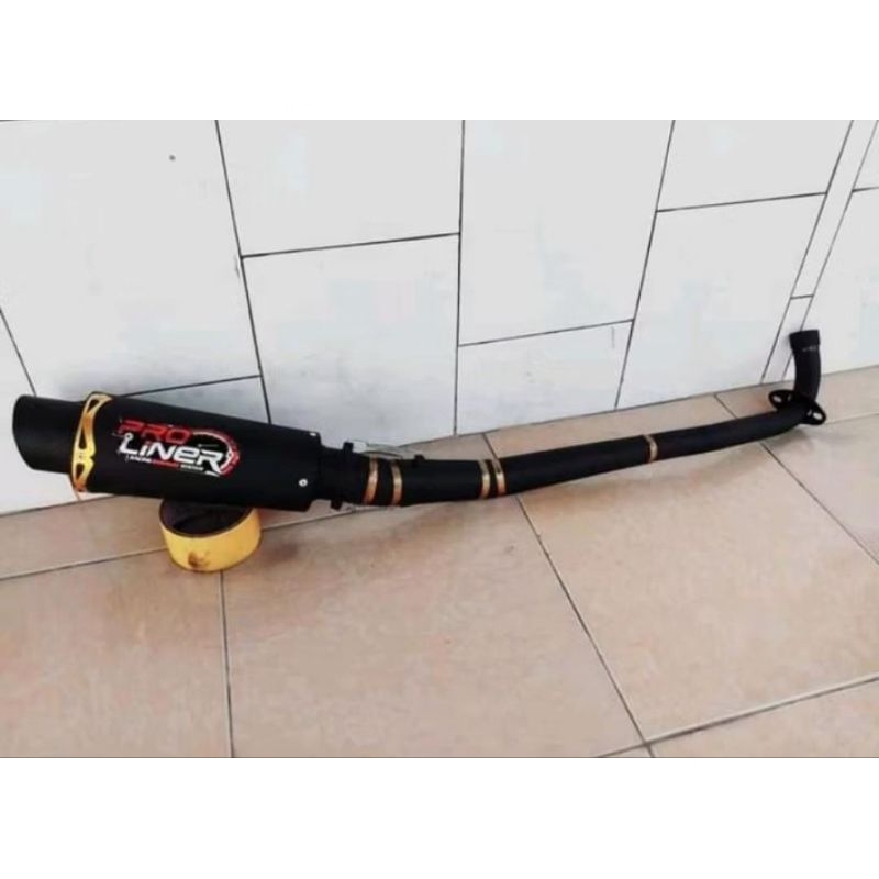 HITAM Newest FULL BLACK PROLINER RACING EXHAUST FOR SUPRA, VEGA, SMASH ...