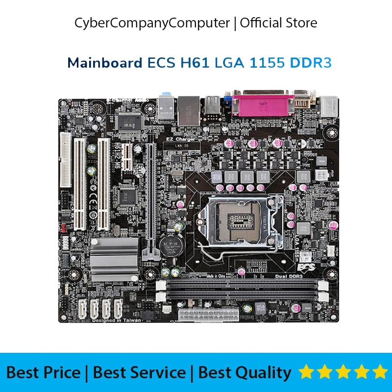 Ecs H61 LGA 1155 DDR3 Mainboard Support Gen 3 | Shopee Malaysia