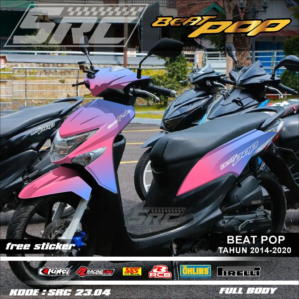 Decal Sticker Fullbody Honda Beat POP 2014 2015 2016 2017 2018 2019 ...