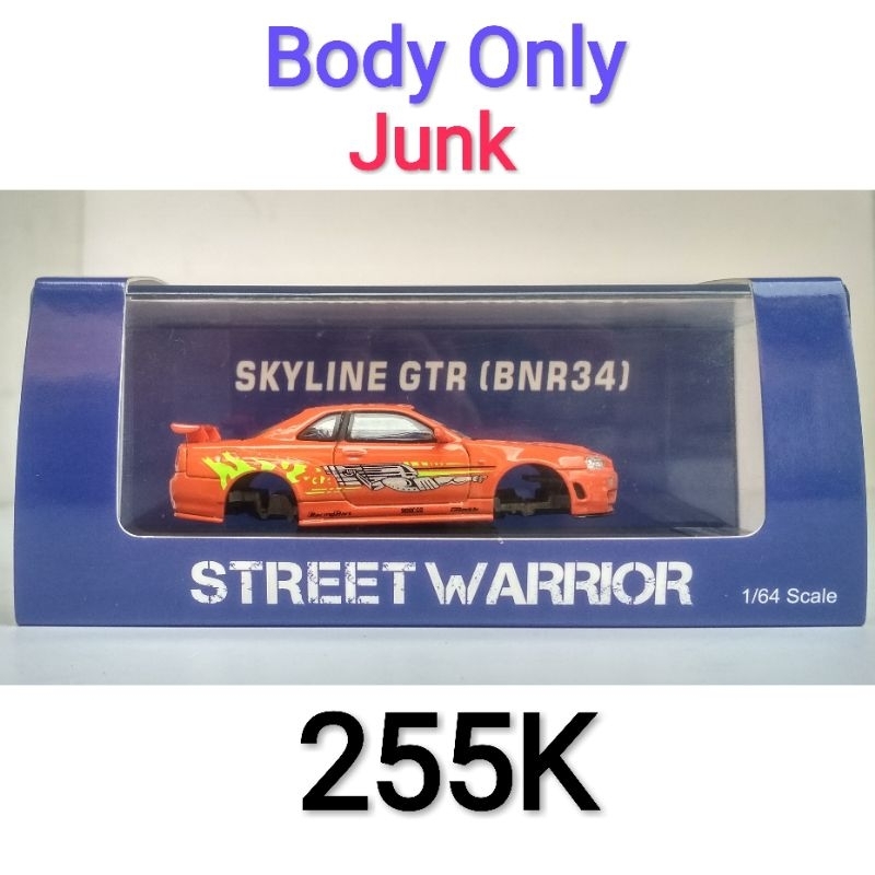 Diecast Mini Scale 64 Street Warrior Nissan Skyline GTR BCNR R34 Orange ...