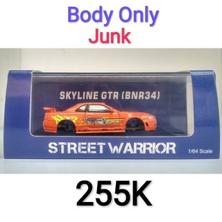 Diecast Mini Scale 64 Street Warrior Nissan Skyline GTR BCNR R34 Orange ...