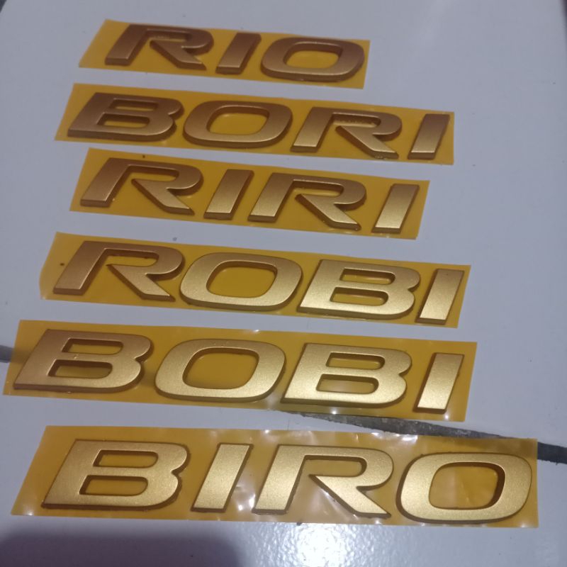 Rio BOBI ROBI RIRI Name Emblem BORI Bureau And Others | Shopee Malaysia