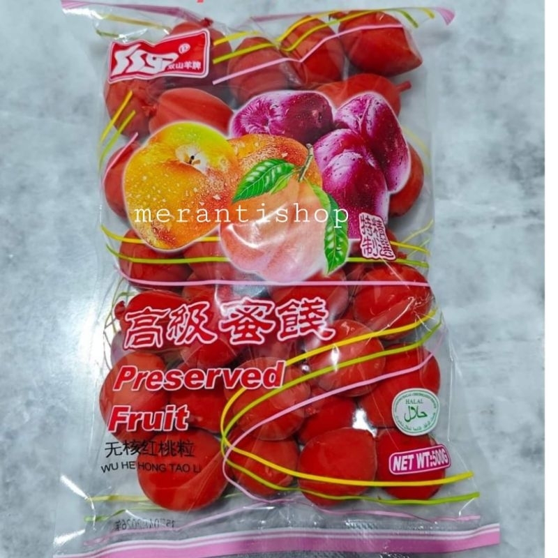 MERAH Preserved Fruit/Red Peach/Ang Tho/Ang Tou Candied 500gram ...