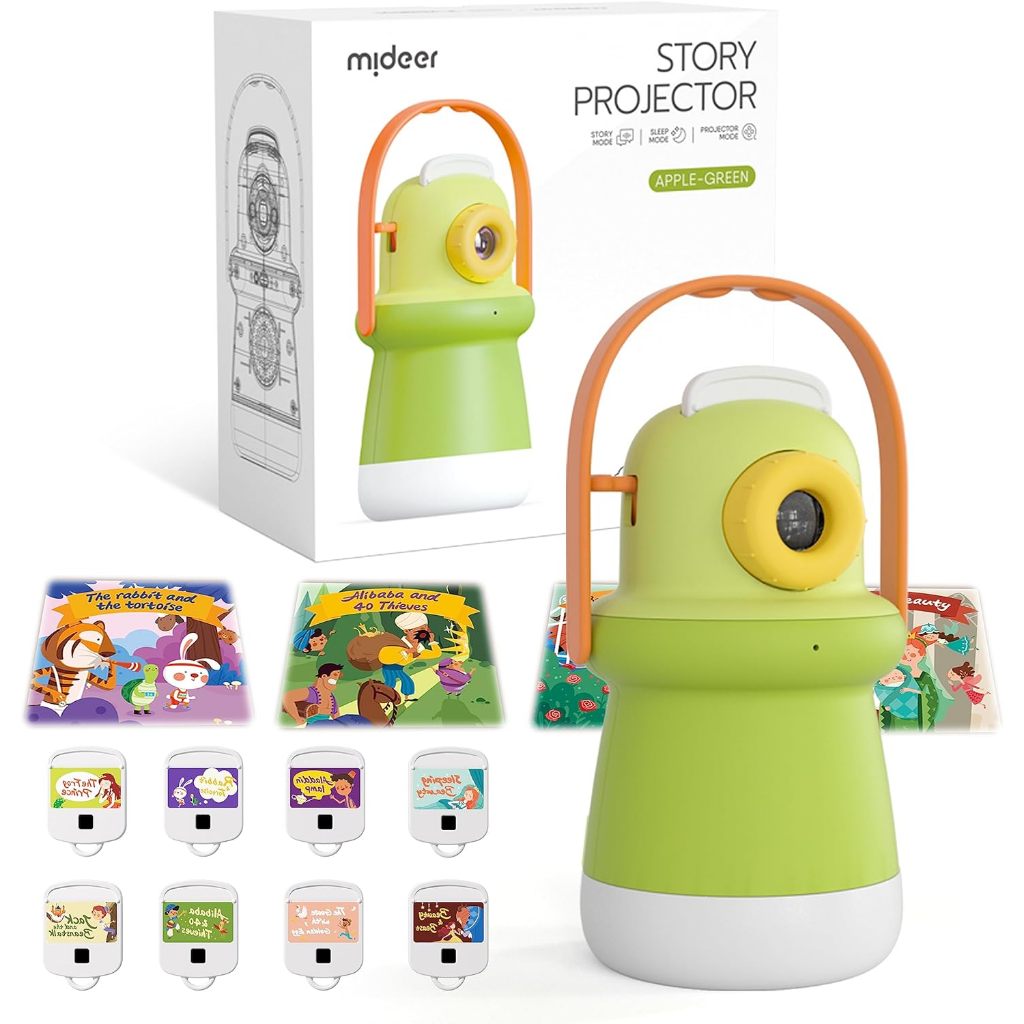 Mideer Kids Audio Storybook Torch Story Projector English Book Fairy ...