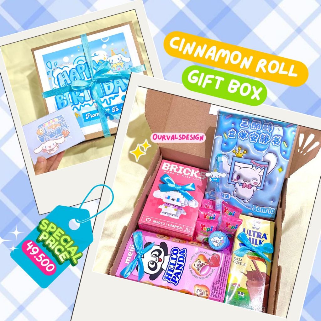 Sanrio Cinnamon Roll Gift box | Birthday Hampers Packages / Snack Box ...