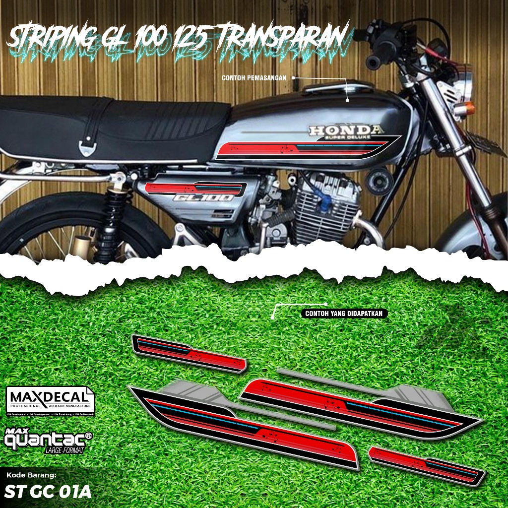 Gl 100 / 125 Variation Striping - GL 100 / 125 UV Transparent Sticker ...