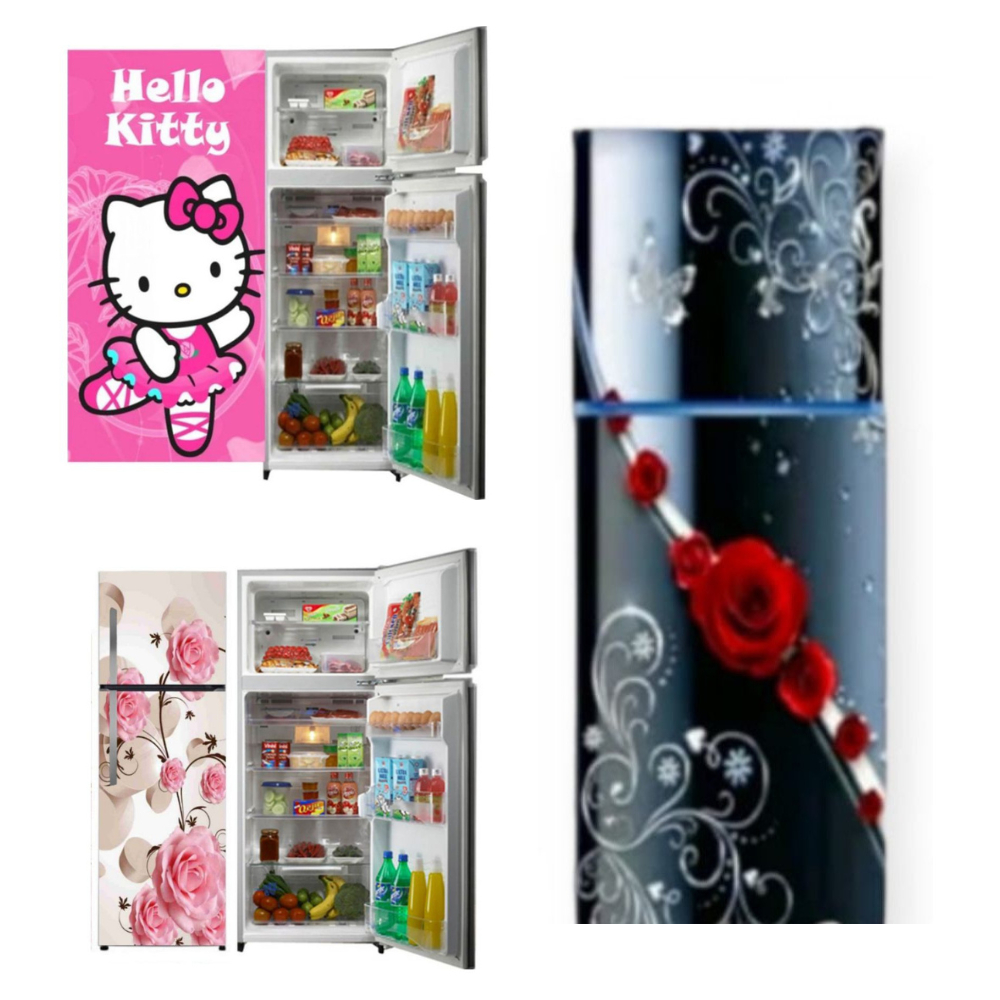 Wallpaper Sticker 2-door Refrigerator Sticker 2-door Hello Kitty ...