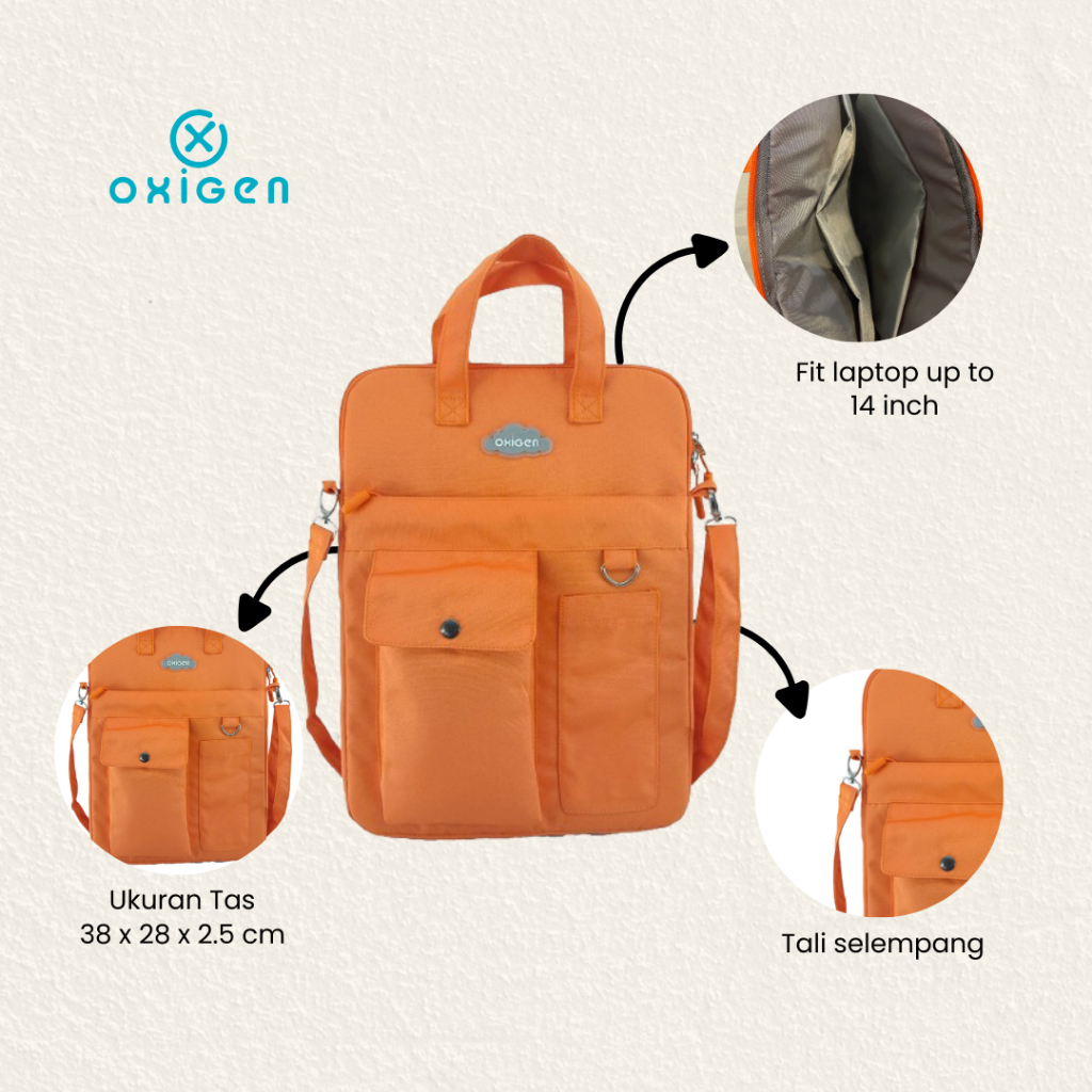 Oxygen Winkle laptop Sleeve | Sling Laptop Bag | Shopee Malaysia