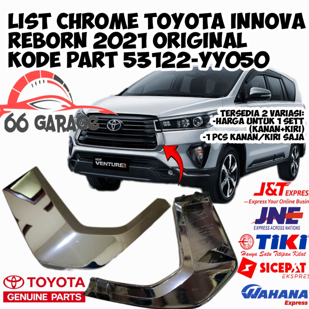 Garnish List Chrome Front Bumper Innova Reborn Venturer Original ...