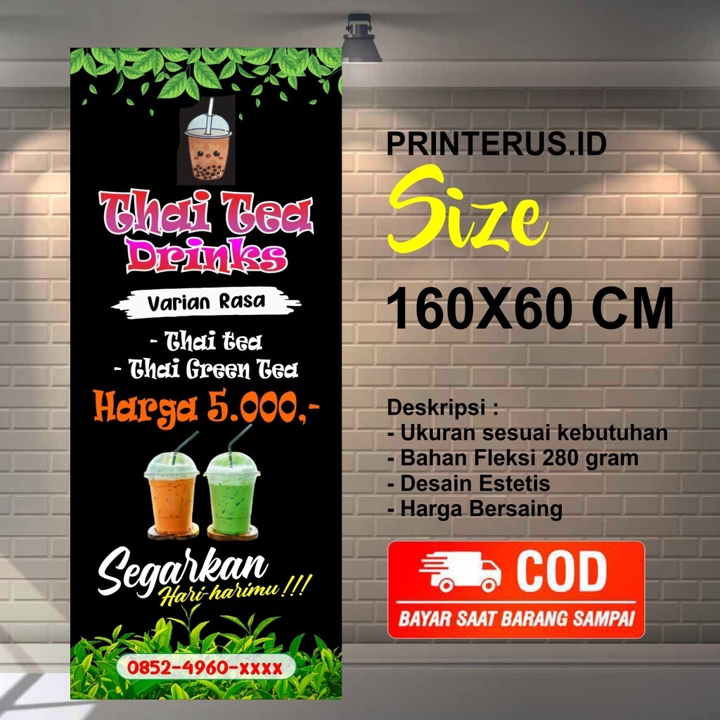 Free Request edit BANNER, BANNER, BACKDROP THAI TEA DRINKS Pay On The ...