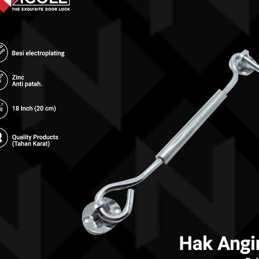 Bonus Round Wind Right Iron Window Hook Nicole CP Window Lock | Shopee ...