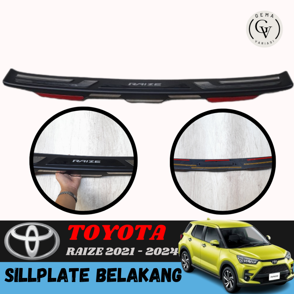 HITAM Toyota Raize Car Rear Step Sillplate 2021 - 2024 Black | Shopee ...
