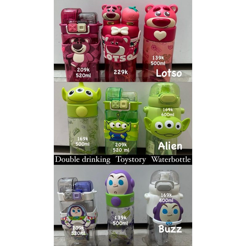 Double drinking bottle toystory disney lotso alien buzz lightyear ...