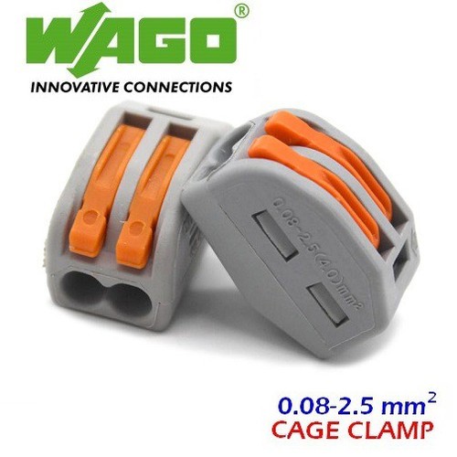 Wago Connector 2wire 222-412 Compact Terminal Block Lever Cage Clamp ...