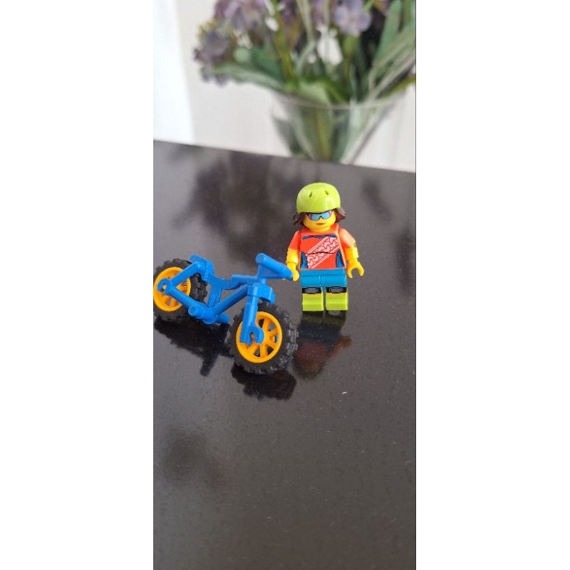 Lego minifigure girl mountain ride biker| Lego minifigure series 19 ...