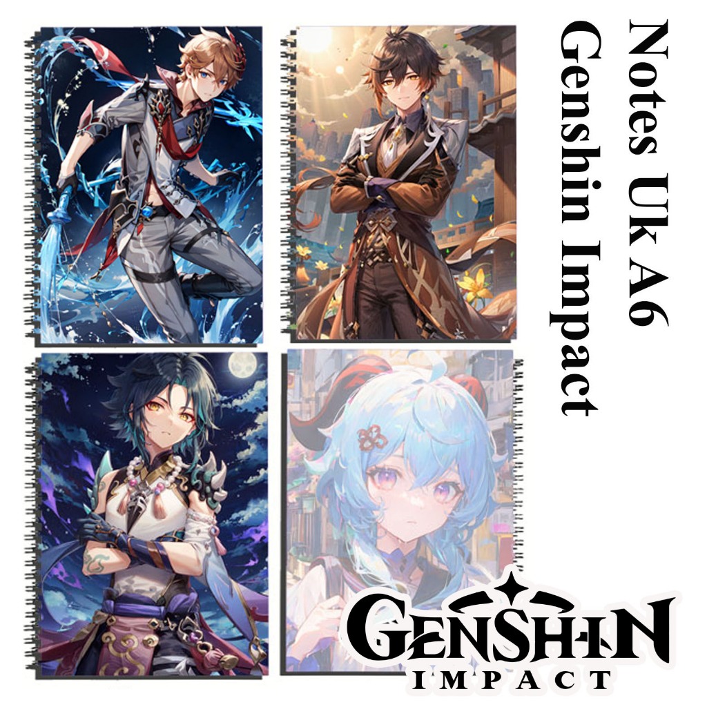 Journal / note book / notebook / anime game modern genshin impact uk a6 ...
