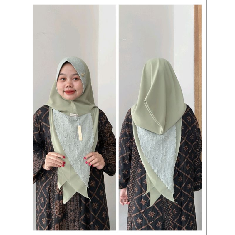 AYYUBY - MAHALINI BROCAT HIJAB INSTANT SOFTPAD ANTHEM JILBAB|PREMIUM VEIL BY ANINDYA OLSHOP ...