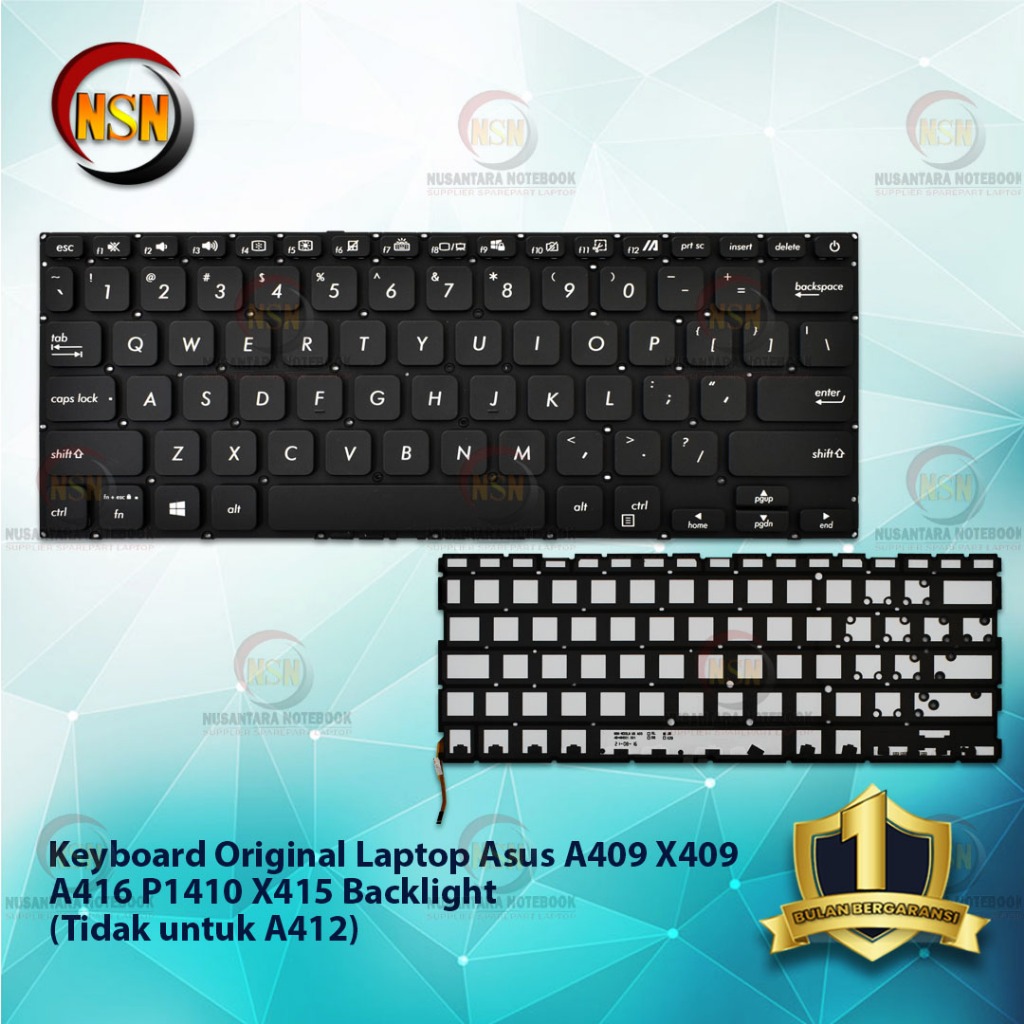 Original ASUS A409 X409 A416 P1410 Backlight Black Laptop Keyboard (Not For A412) | Shopee Malaysia