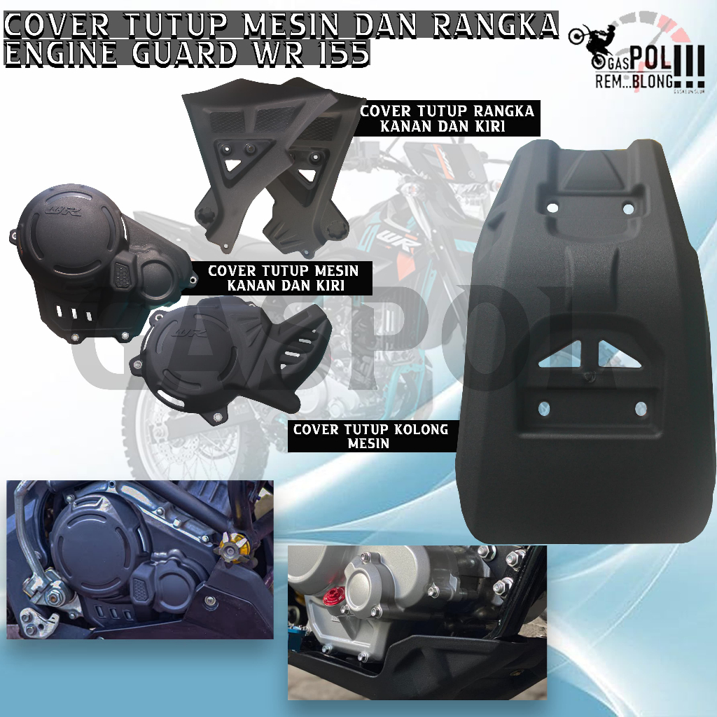 MESIN Engine GUARD WR 155 WR155 ENGINE COVER Frame FULL SET YAMAHA Dirt ...