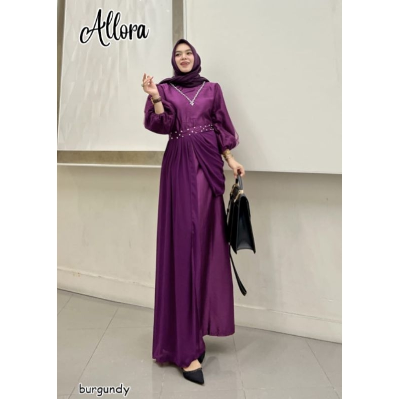 Allora luxury Muslim party robe, bridemaids graduation dress | Shopee Malaysia