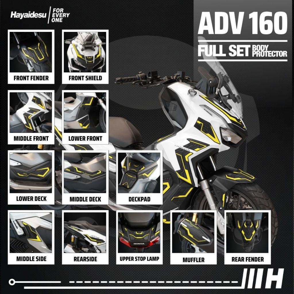 Hayaidesu Honda ADV 160 Full Set Body Protector Cover | Shopee Malaysia