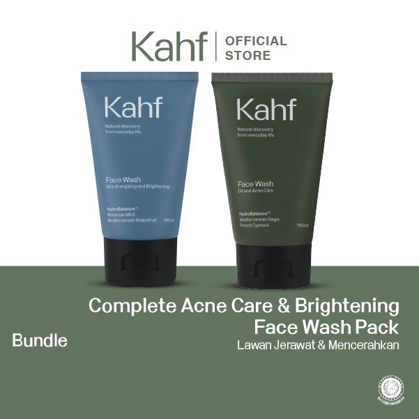 Kahf Complete Acne Care & Brightening Face Wash Pack 100ml x 2pcs ...